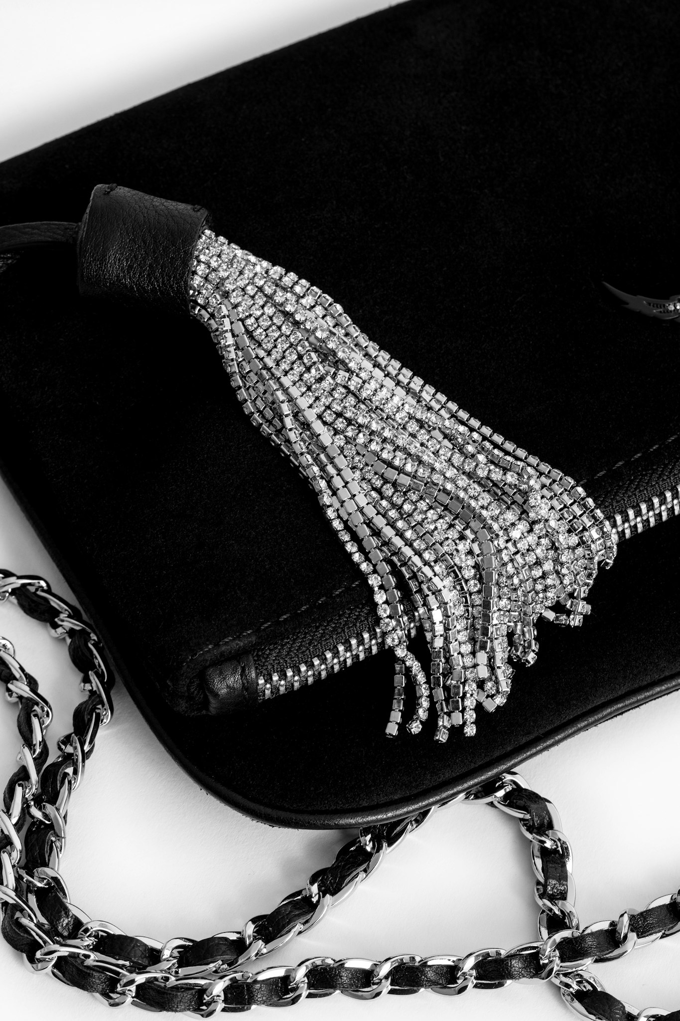 Rock Suede Strass Clutch - bag women | Zadig&Voltaire